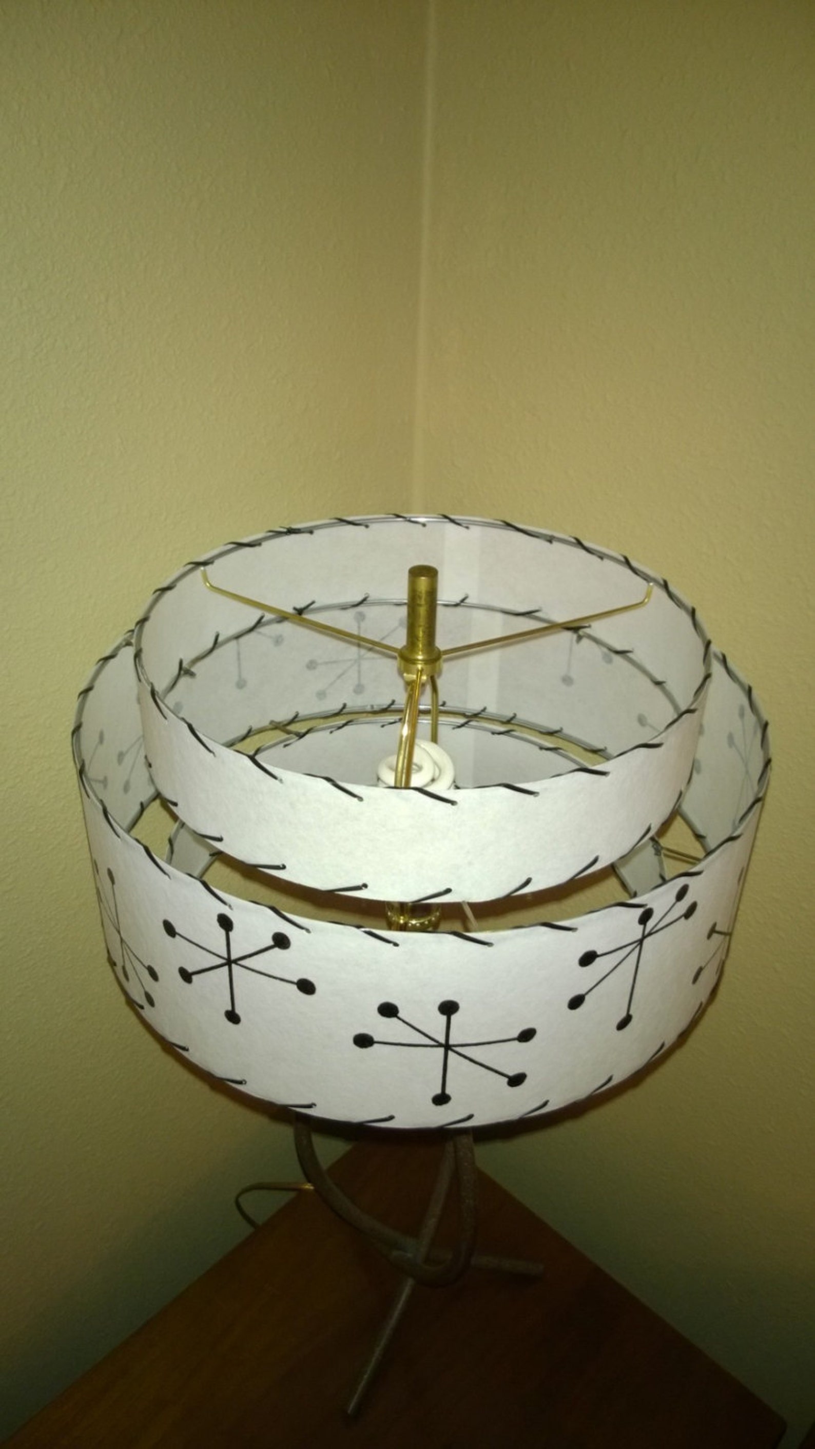 Vintage Mid Century Style Fiberglass Lamp Shade Modern Atomic - Etsy