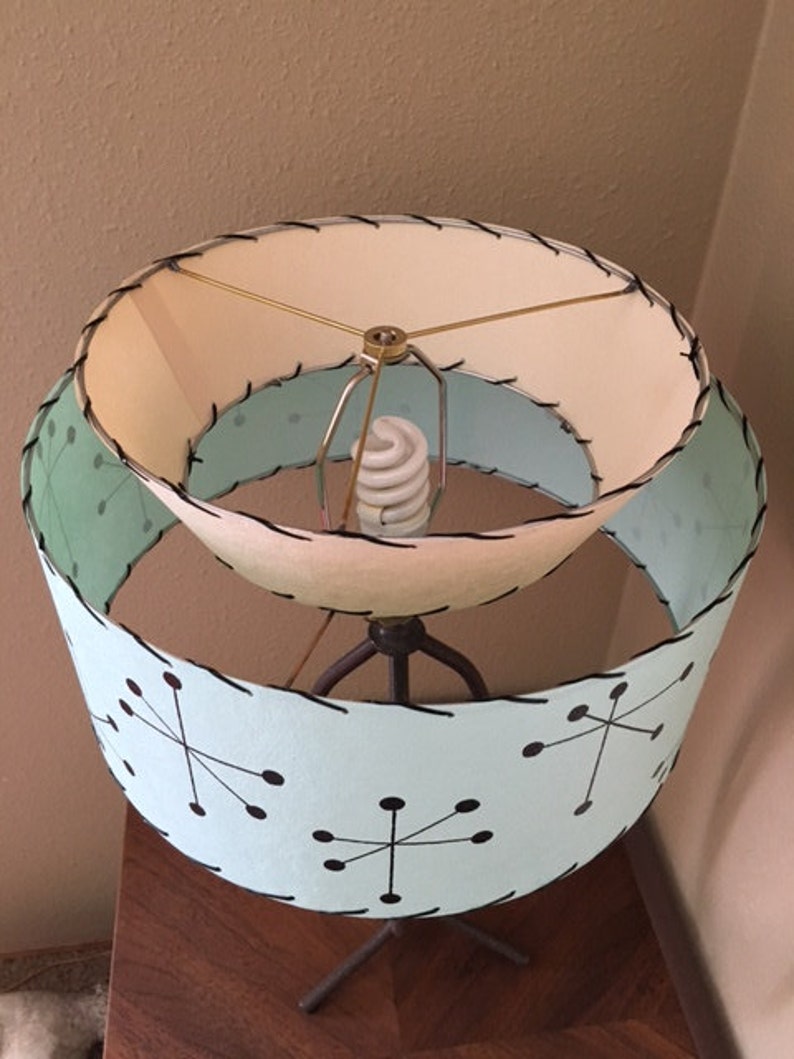Mid Century Vintage Style Tapered 2 Tier Fiberglass Lamp Shade - Etsy