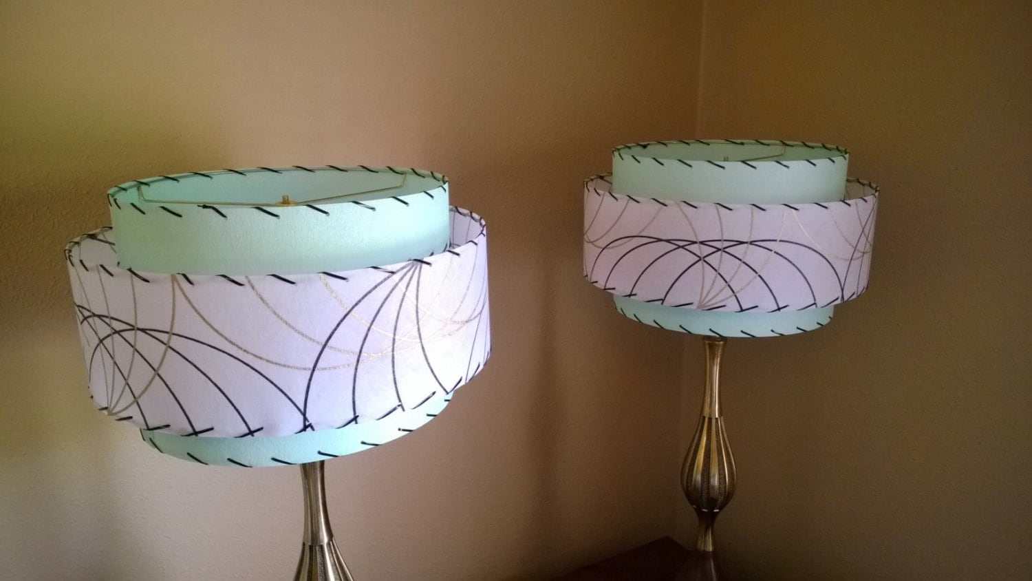 Mid Century Style 3 Tier Fiberglass Lamp Shade Retro Modern - Etsy