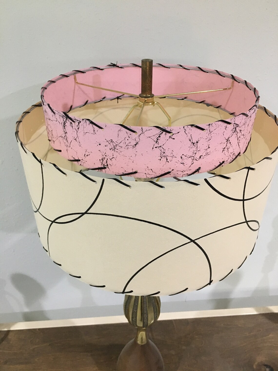 Mid Century Vintage Style 2 Tier Fiberglass Lamp Shade Modern - Etsy