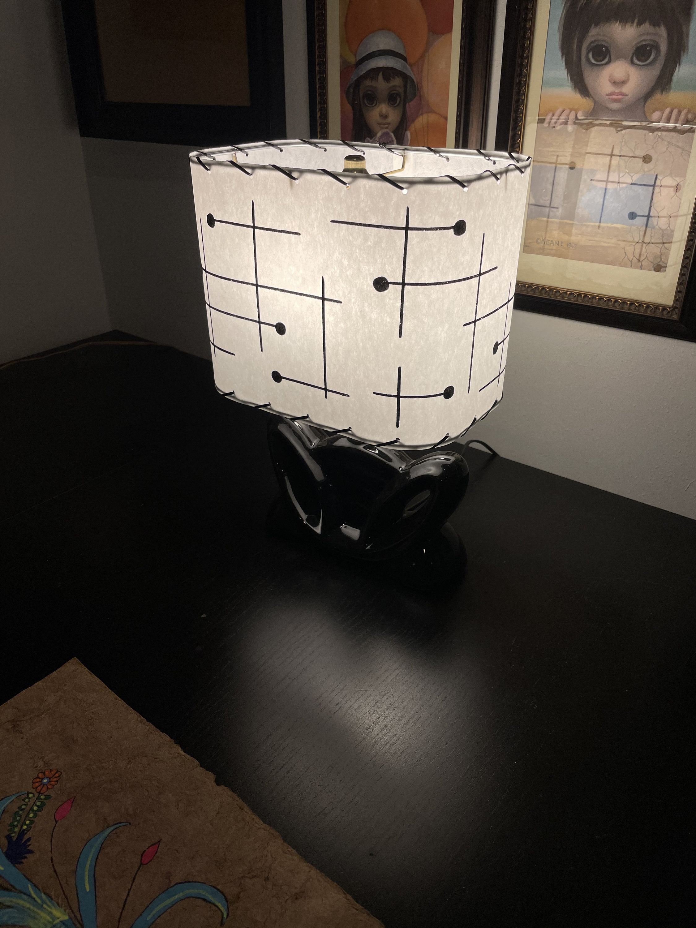 Mid Century Style Fiberglass Lamp Shade Retro Modern Rectangular Bright ...