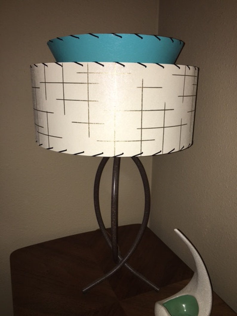 Mid Century Vintage Style Tapered 2 Tier Fiberglass Lamp Shade | Etsy