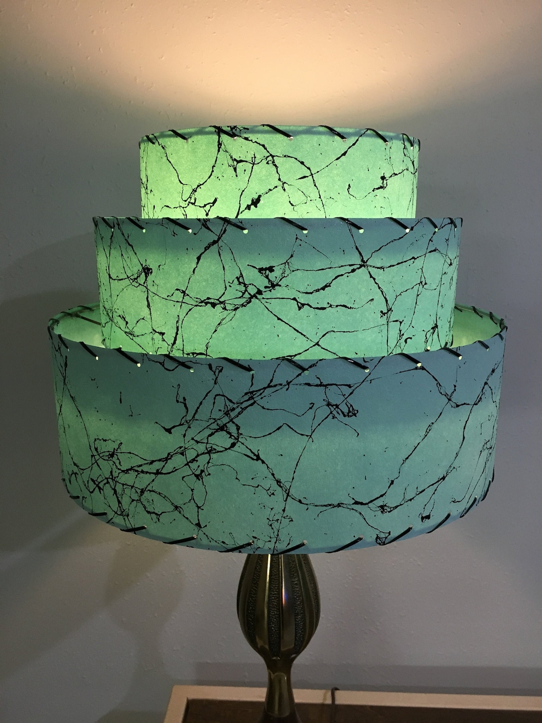 Mid Century Style 3 Tier Fiberglass Lamp Shade Retro Modern 15x11 ...