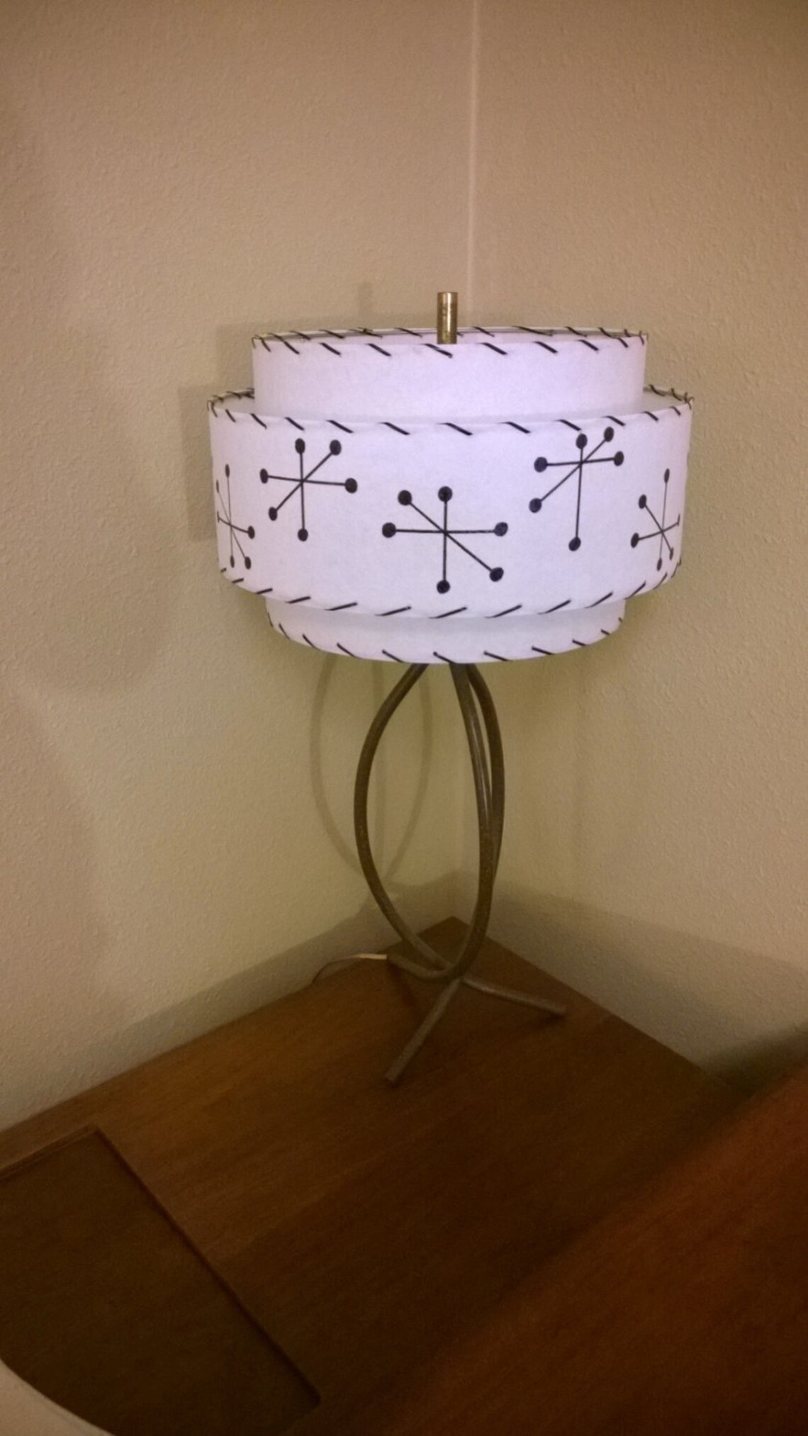 Vintage Mid Century Style Fiberglass Lamp Shade Modern Atomic - Etsy