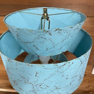 Mid Century Vintage Style Tapered 3 Tier Fiberglass Lamp Shade Light ...
