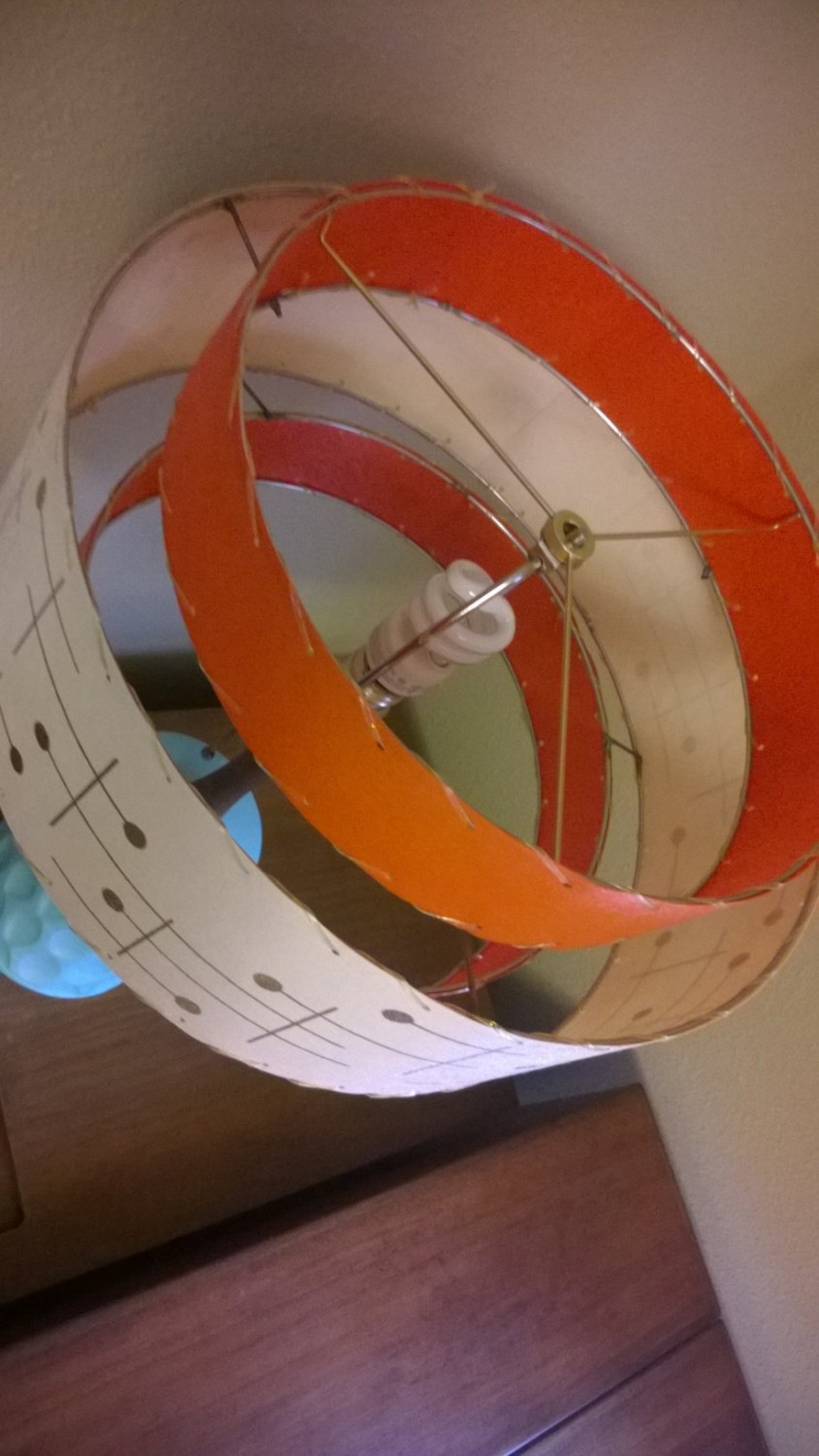 Vintage Mid Century Style Fiberglass Lamp Shade Modern Atomic - Etsy