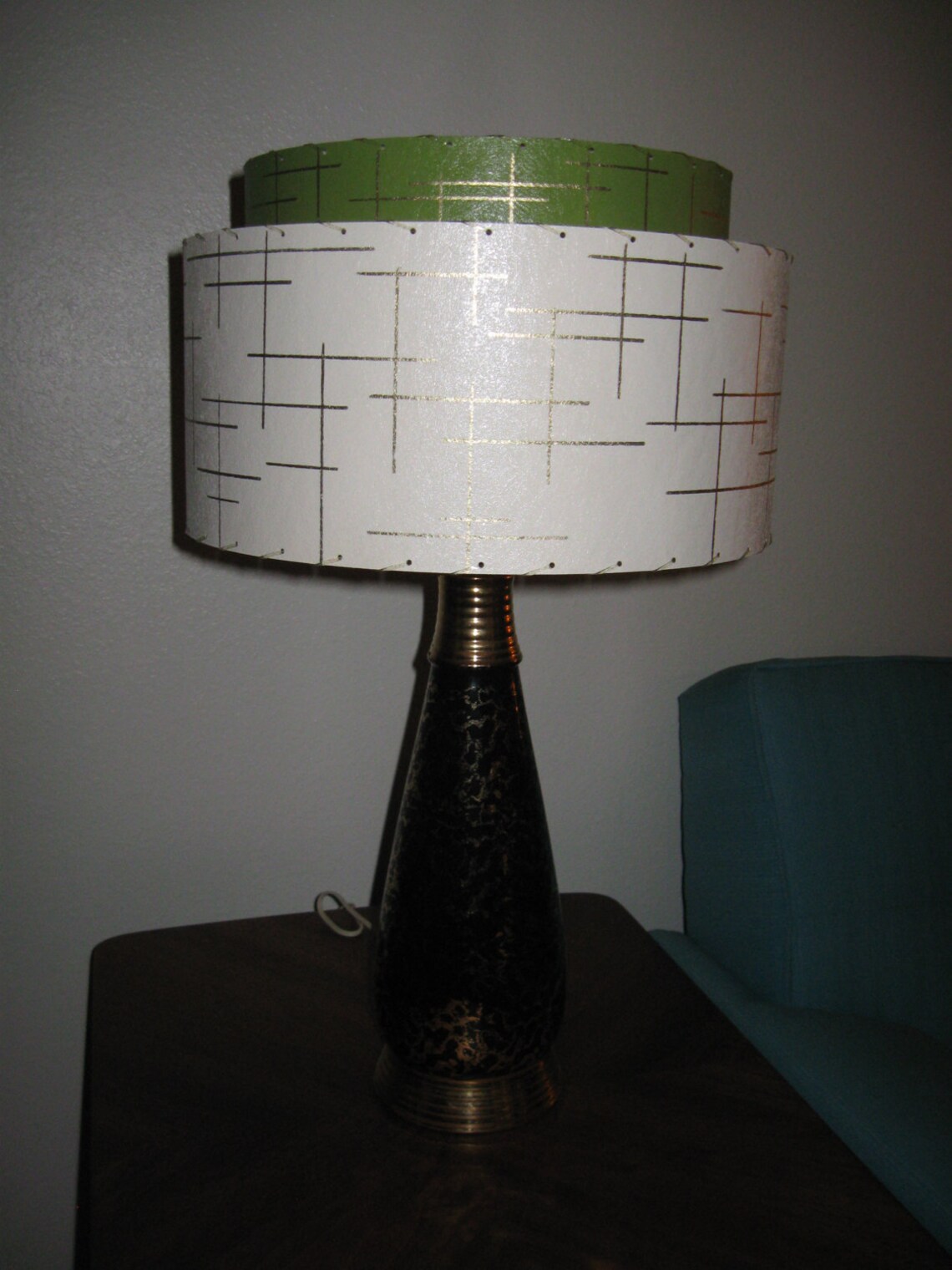 Mid Century Vintage Style 2 Tier Fiberglass Lamp Shade Modern Etsy
