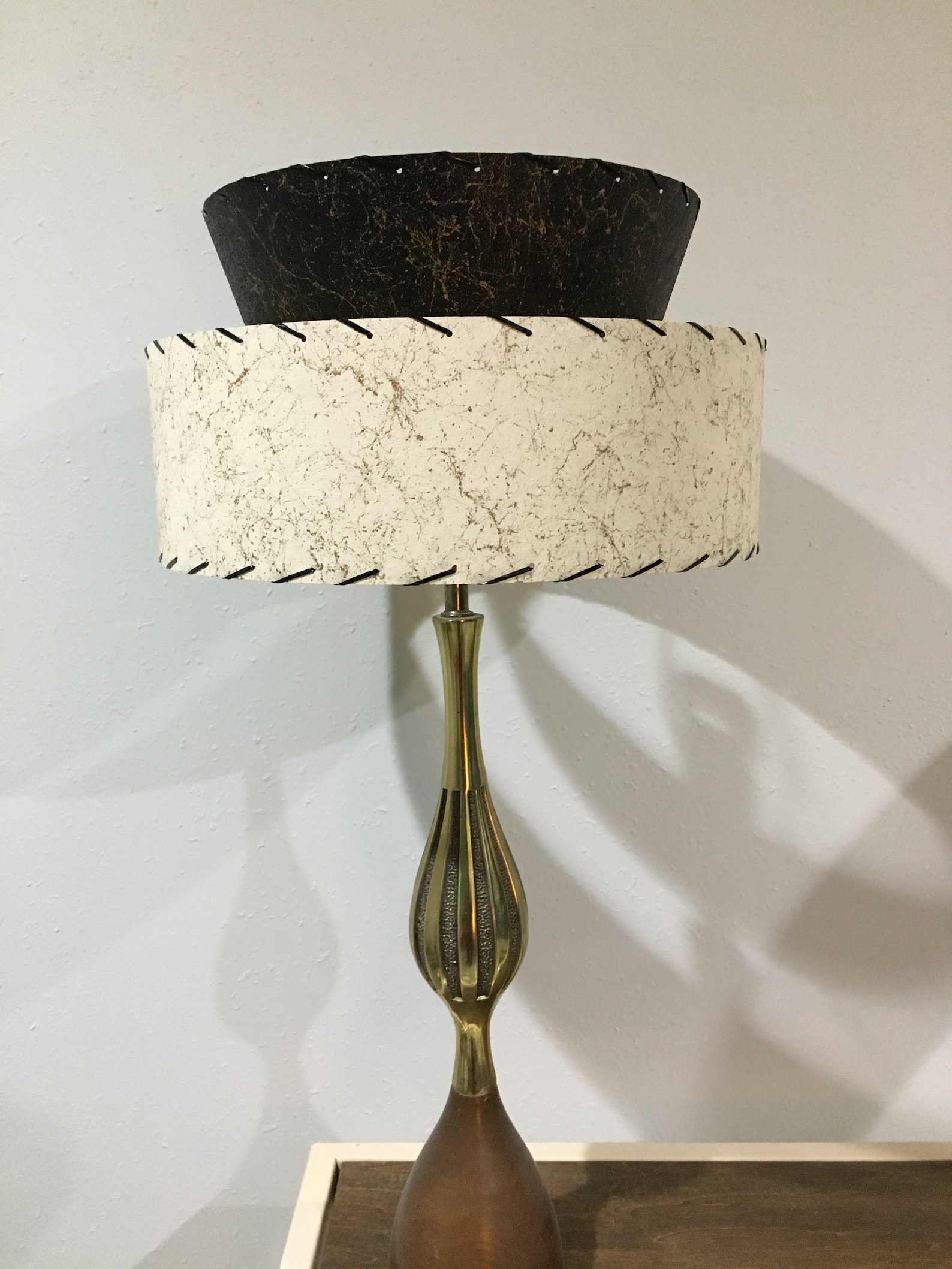 Mid Century Vintage Style Tapered 2 Tier Fiberglass Lamp Shade - Etsy