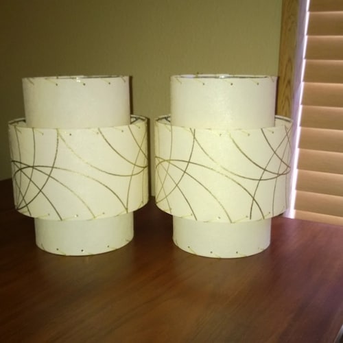 Mid Century Vintage Style 3 Tier Fiberglass Lamp Shade | Etsy