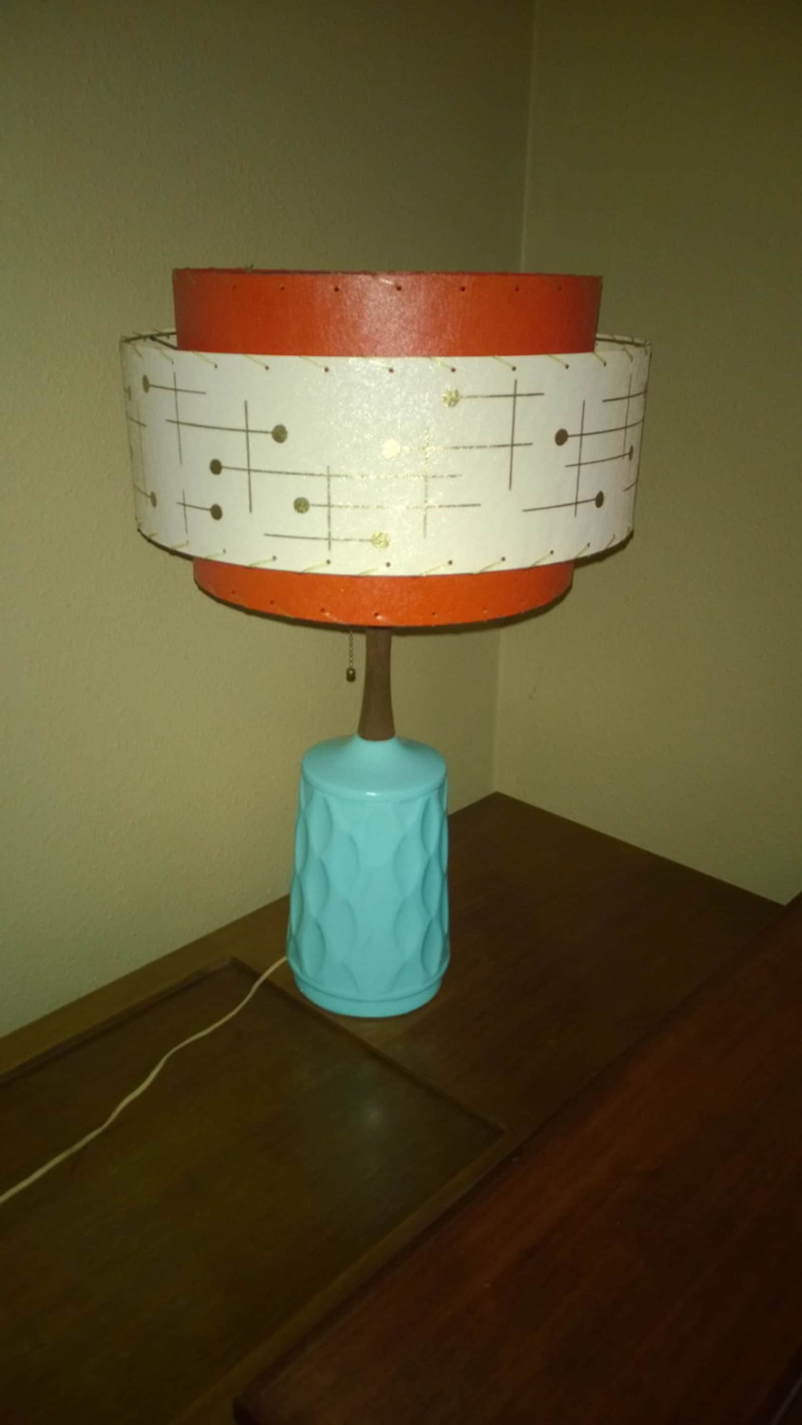Vintage Mid Century Style Fiberglass Lamp Shade Modern Atomic - Etsy