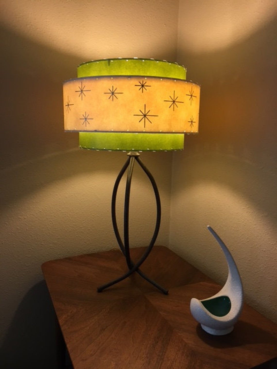 DIY Kit Vintage Mid Century Style. 3 Tier Fiberglass Lamp - Etsy