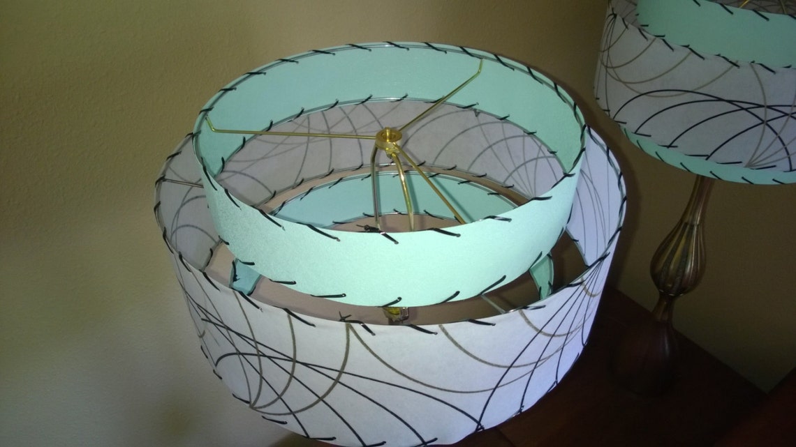 Mid Century Style 3 Tier Fiberglass Lamp Shade Retro Modern - Etsy