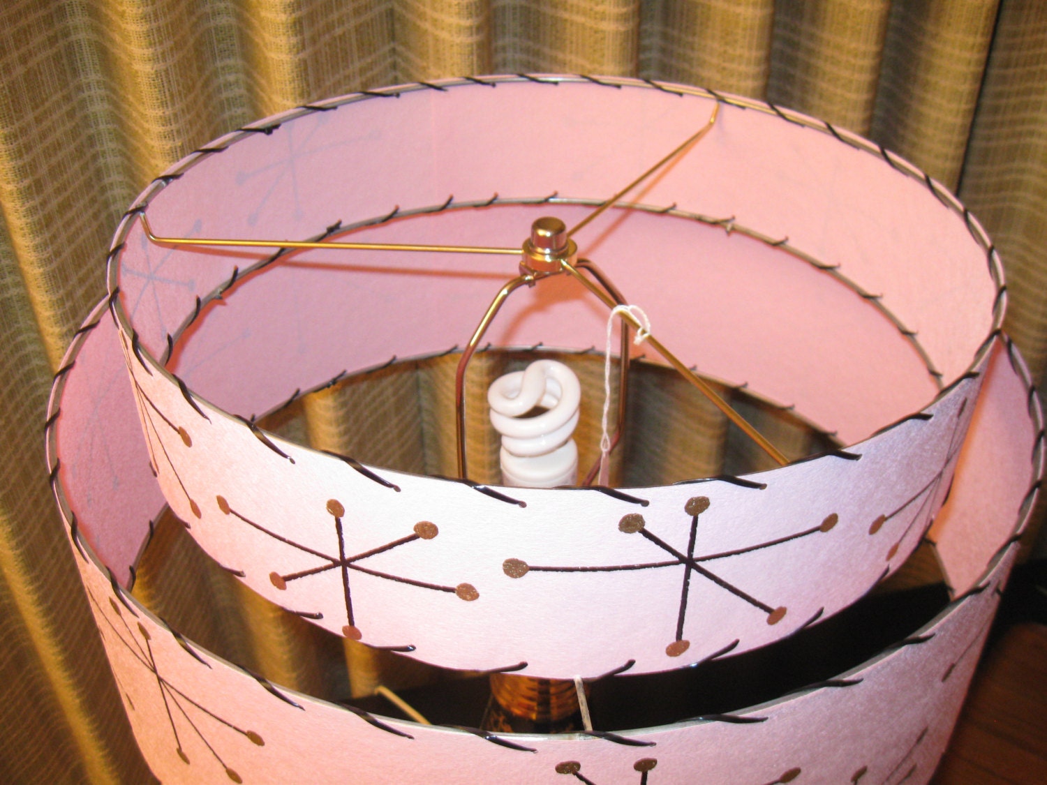 Mid Century Vintage Style 2 Tier Fiberglass Lamp Shade Modern - Etsy