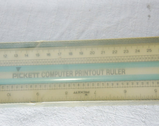 Vintage Pickett Computer Printout Ruler 15 Inches 38 Cm Model FL100 ...