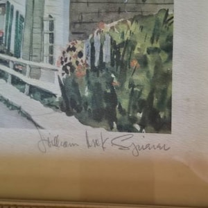 Pair William Mck Spierer Watercolor Prints Framed Signed EVENTIDE ...