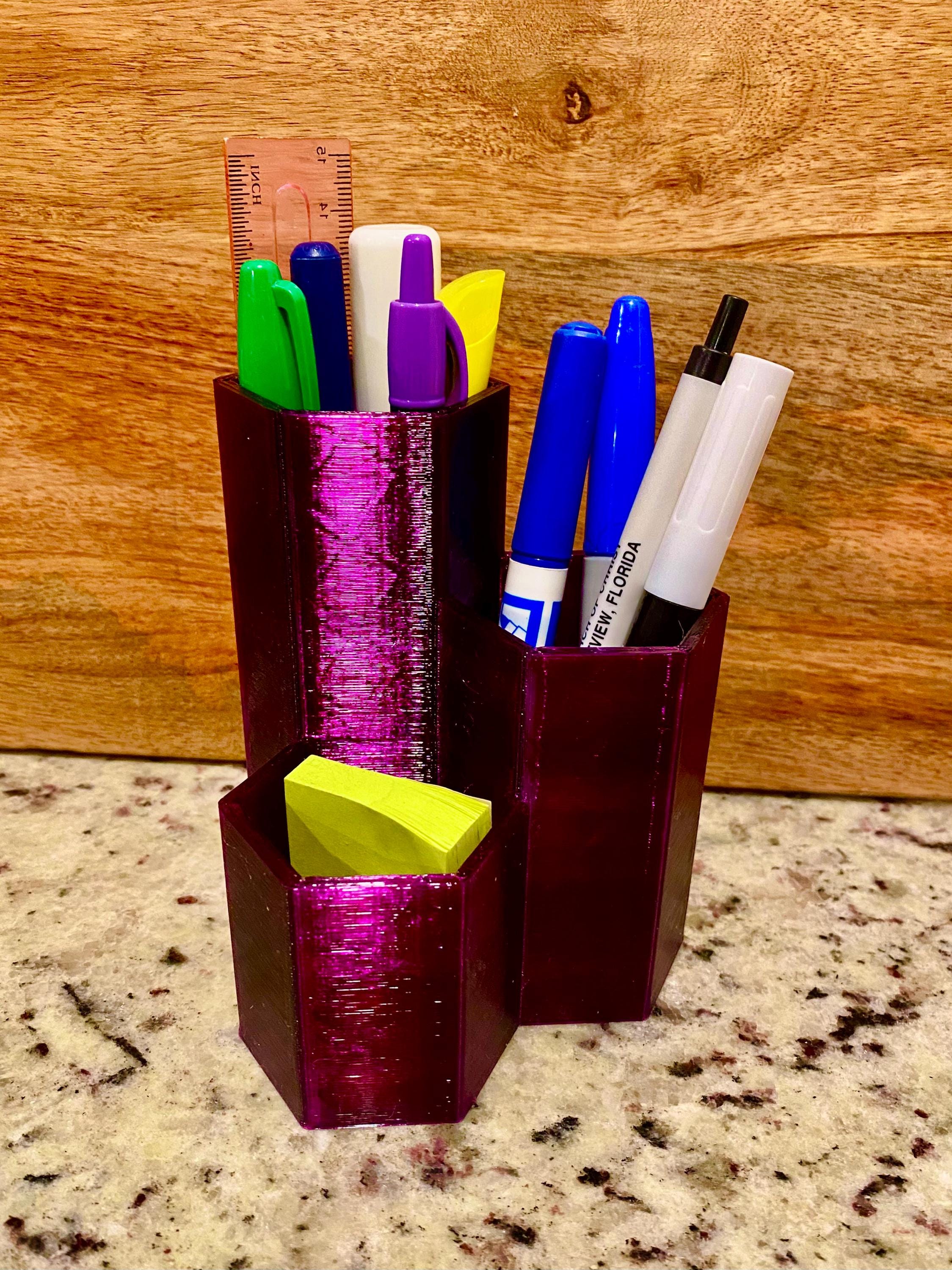3D Printed Hexagon Organizer/ Pencil Holder - Etsy