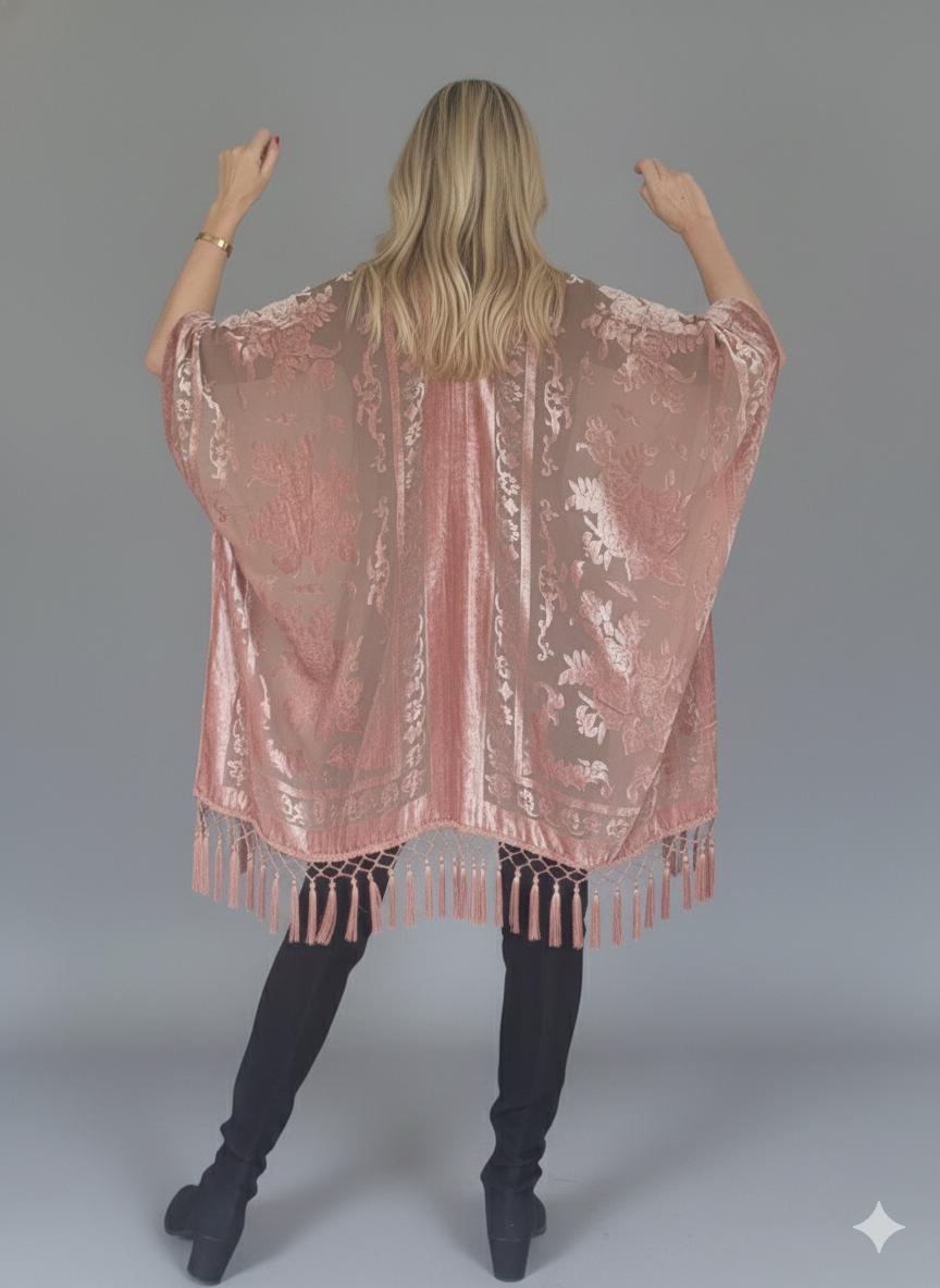 Women's Velvet Kimono Boho Kimono Style - Etsy