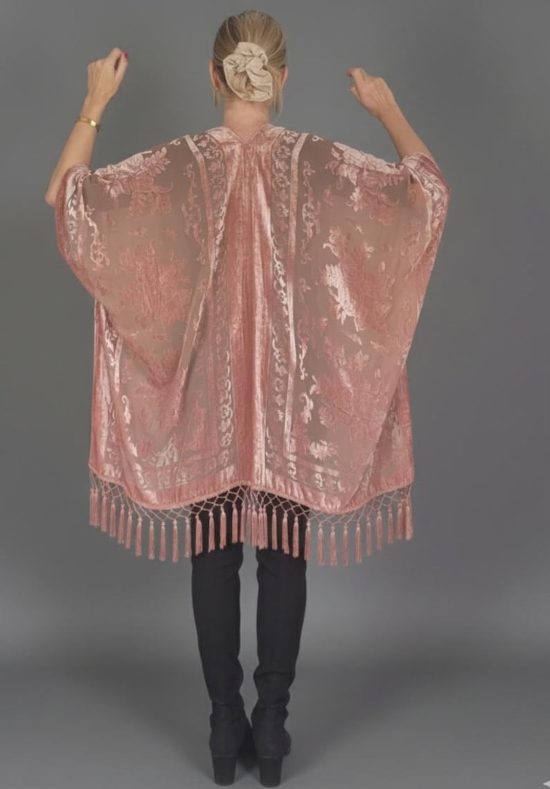 Women's Velvet Kimono Boho Kimono Style - Etsy