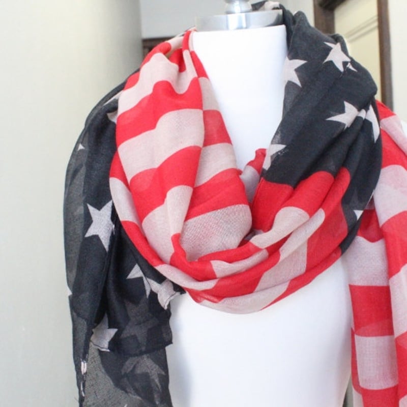American Flag Scarf - Etsy