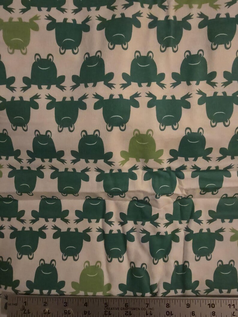 Frogs Flannel Fabric BTY Snuggle Flannel Fabric Snuggle Flannel Fabric ...