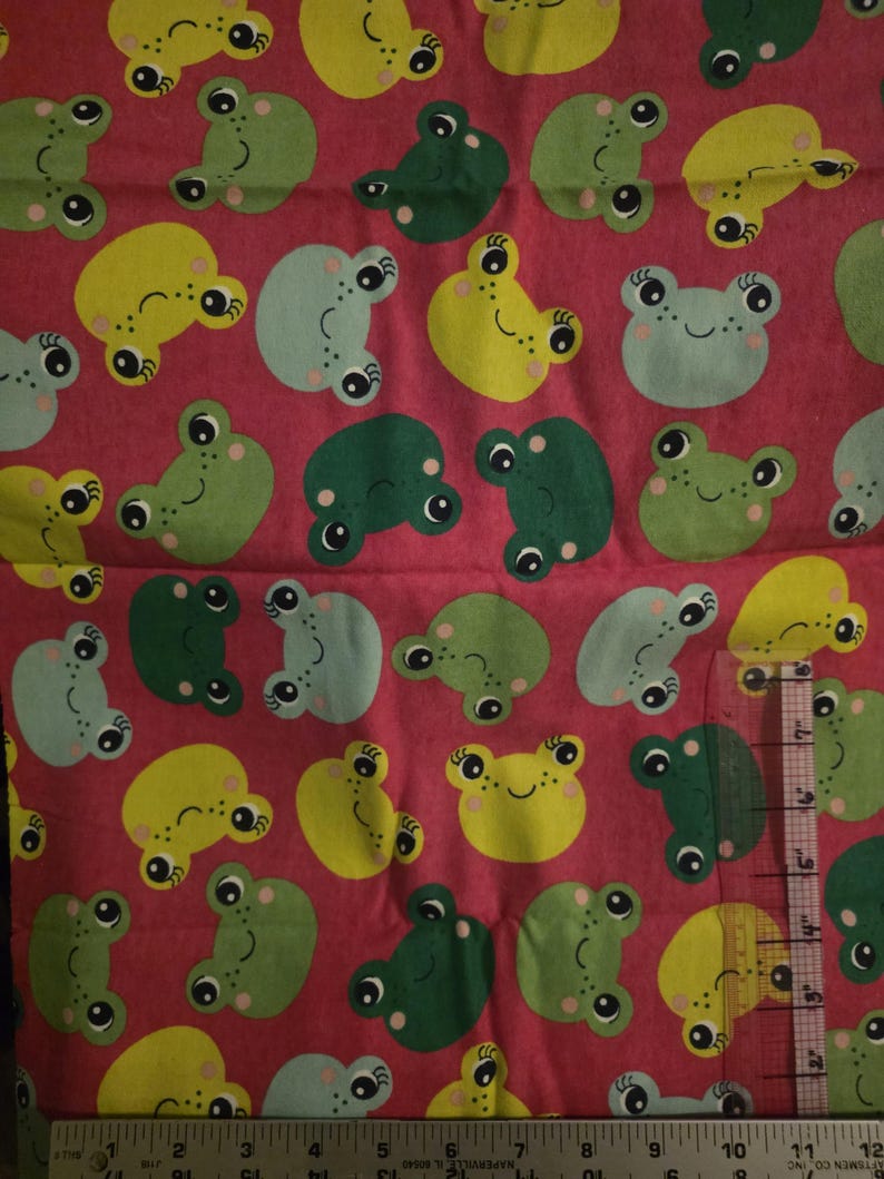 Frogs Flannel Fabric BTY Snuggle Flannel Fabric Snuggle Flannel Fabric ...