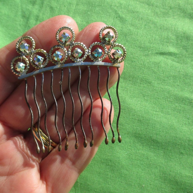 Rhinestone Comb - Etsy