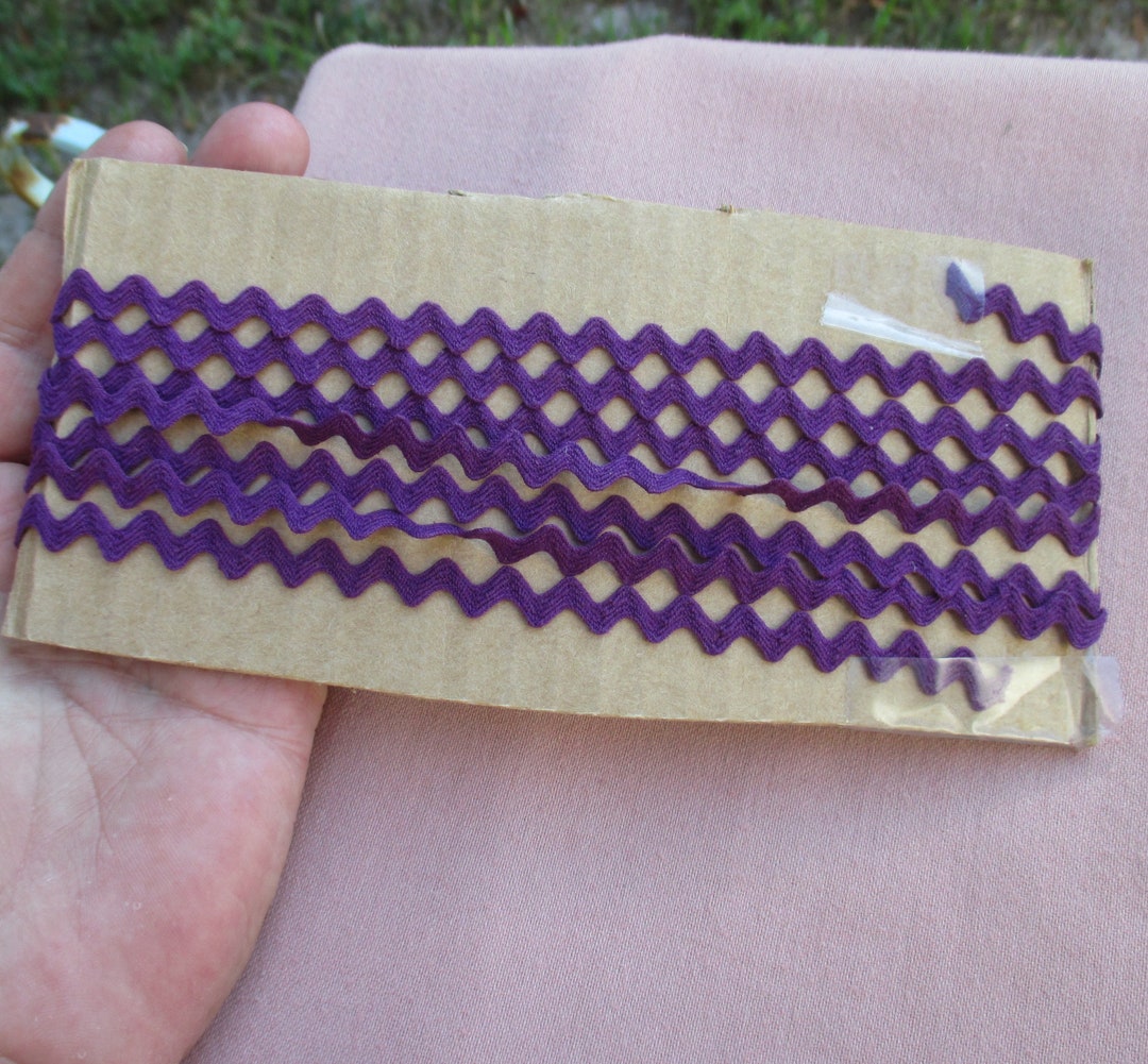 Purple Colored Rick Rack Remnant - Etsy