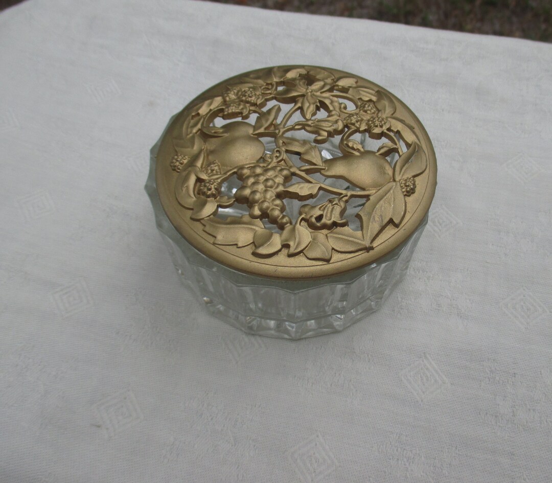 Clear Glass Powder Jar With Fruit Themed Potpourri Lid - Etsy
