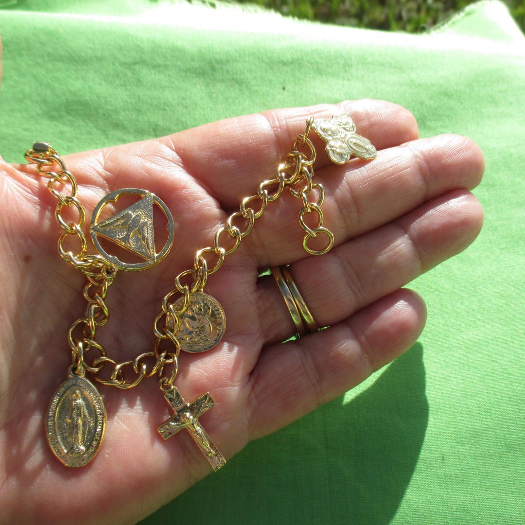 Religious Themed Charm Bracelet - Etsy