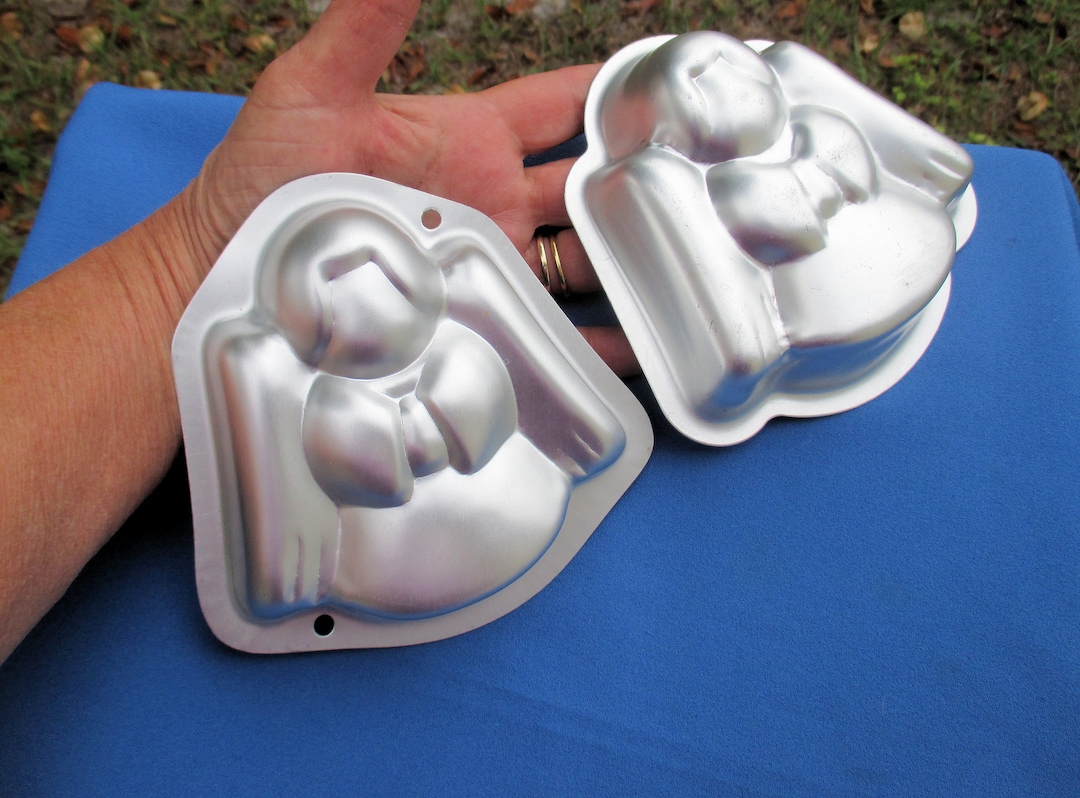 Set of Two Aluminum Angel Cake Molds - Etsy