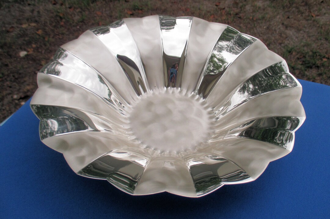 Vintage E P Germany Brass Silver Plated Decorative Footed Bowl - Etsy