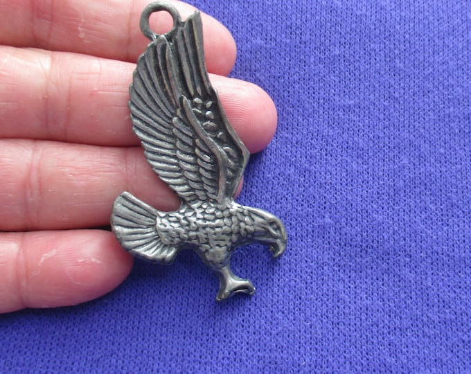Eagle Pewter Pendant - Etsy