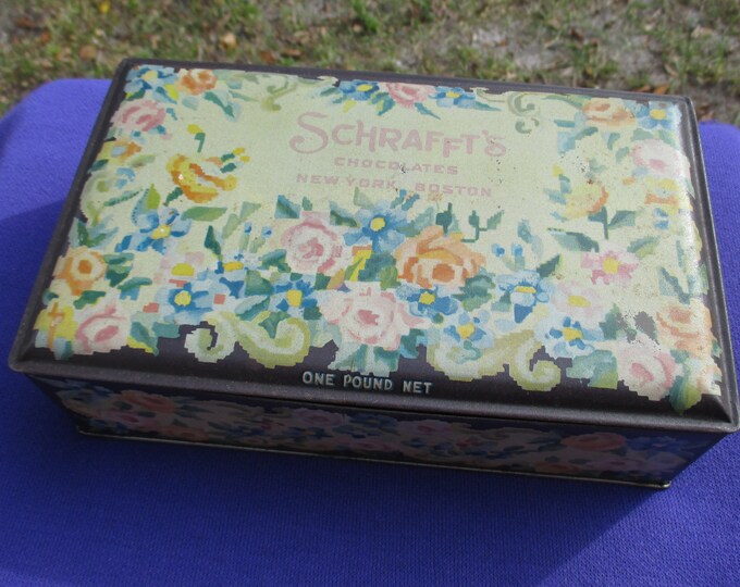 Vintage Schrafft's Floral Candy Chocolates Tin - Etsy