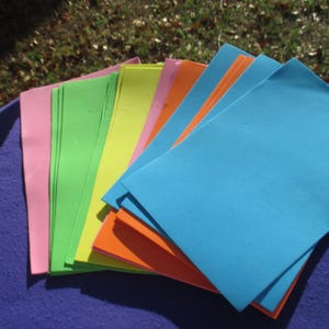 Lot of Assorted Colored Foam Sheets for Crafts 8 1/2" Long 5 1/2" Wide ...