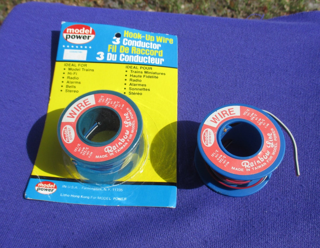 Model Power 3 Conductor Hook up Wire Unopened Package Plus Partial ...