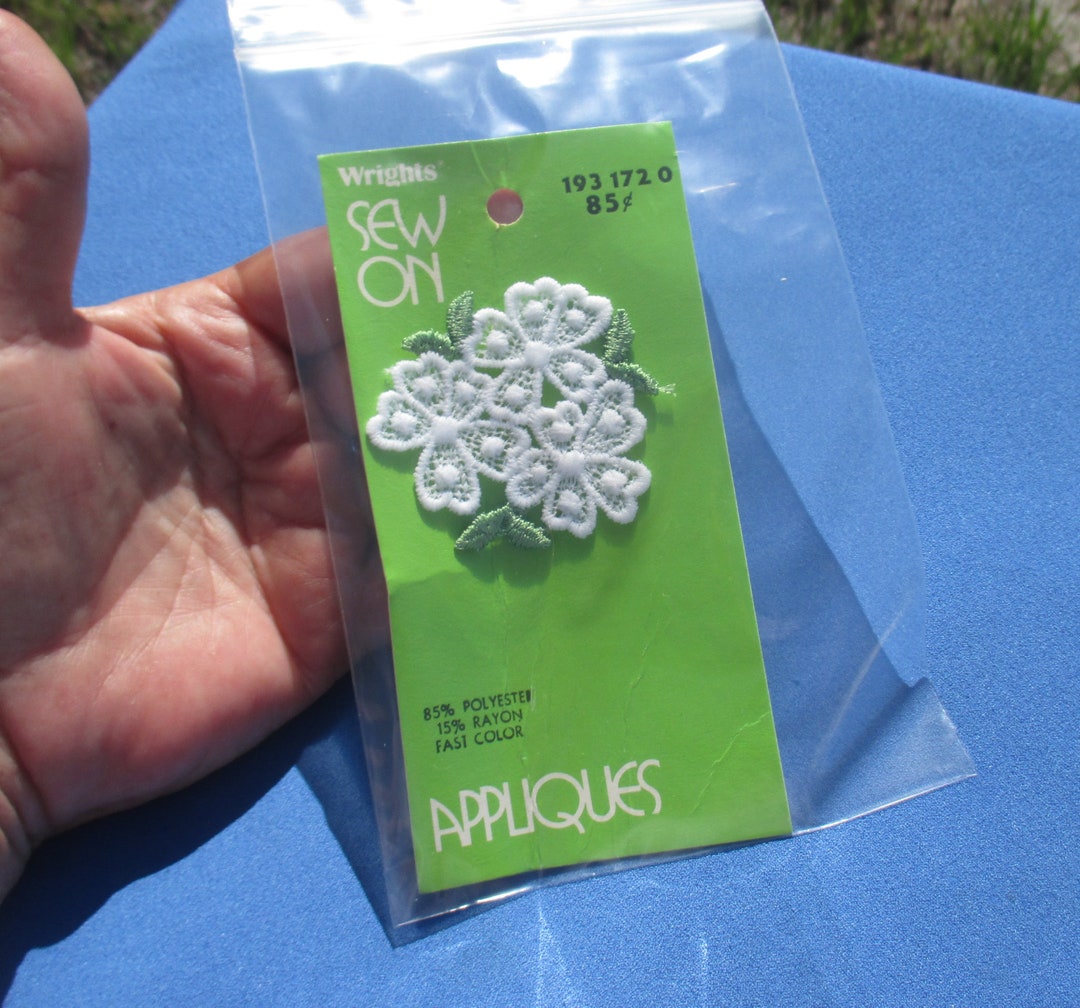 Wright's White Flower Applique - Etsy