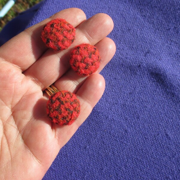 Tweed Buttons - Etsy