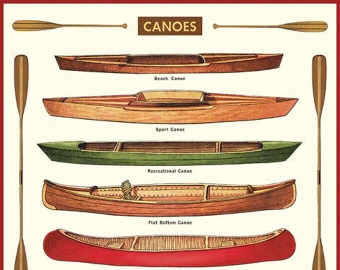 Canoes Vintage Poster - Etsy