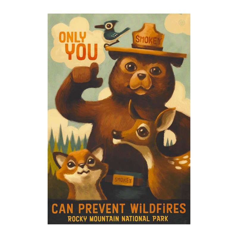 Smokey Bear Poster - Etsy