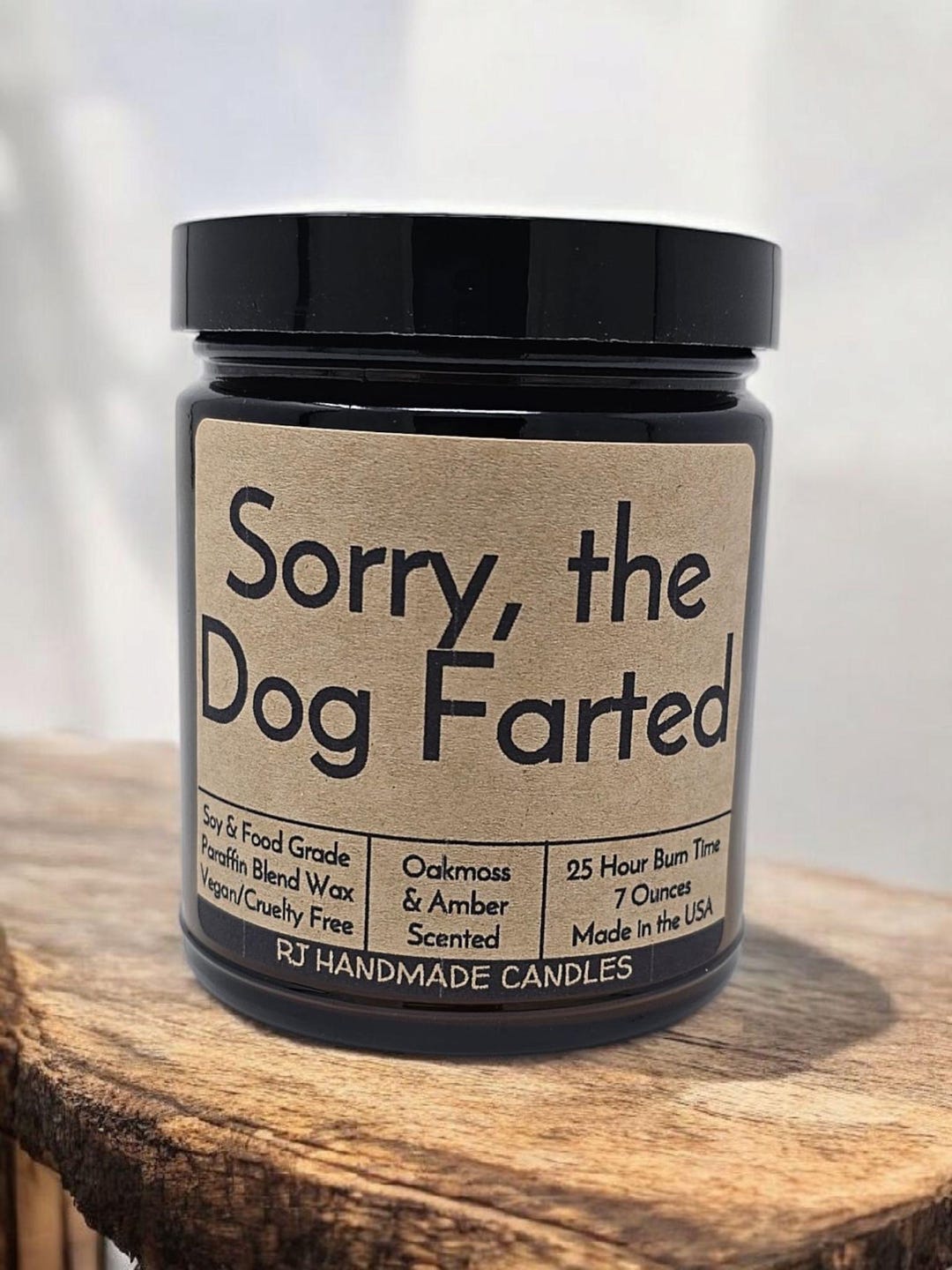 Scented Candle Jar - Sorry, the Dog Farted - Etsy