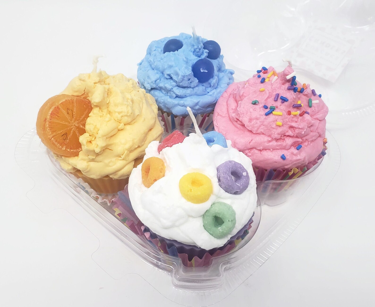Bakery Box of Four Cupcake Candles Choose your Flavors | Etsy