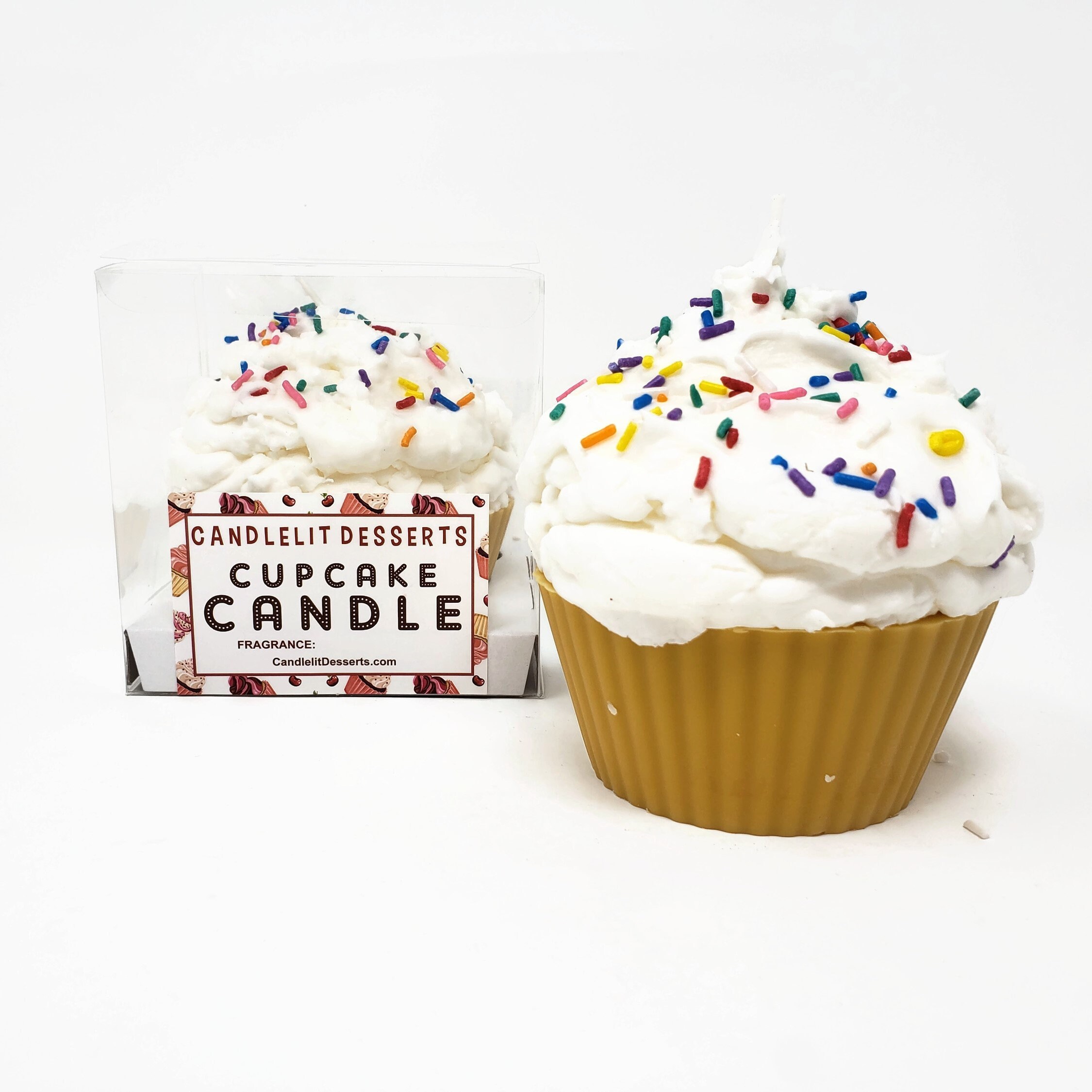 Jumbo Cupcake Candle with Sprinkles | Etsy