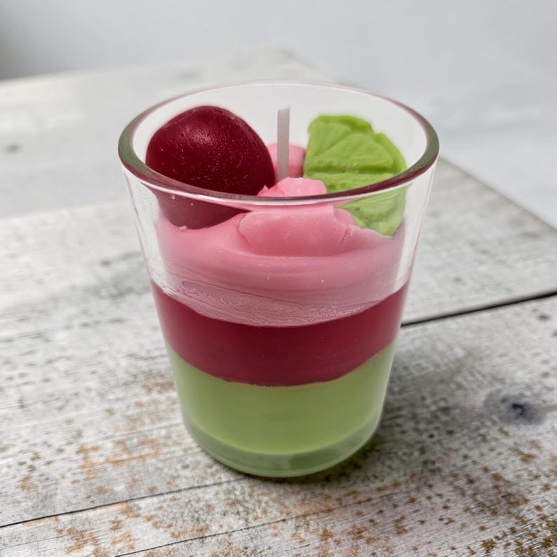 Single Dessert Shot Glass / Votive Candles - Cherry Limeade - Etsy