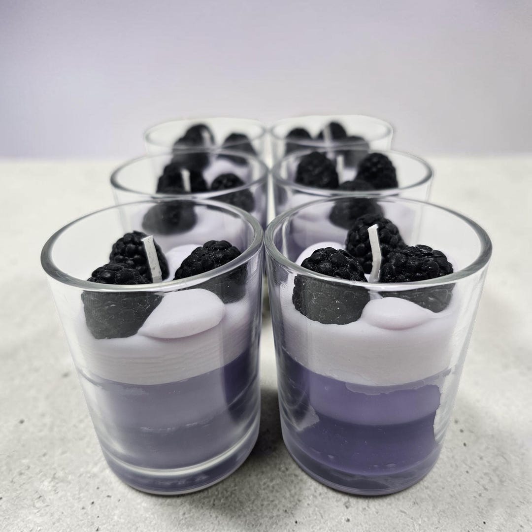 Single Dessert Shot Glass / Votive Candles - Blackberry - Etsy