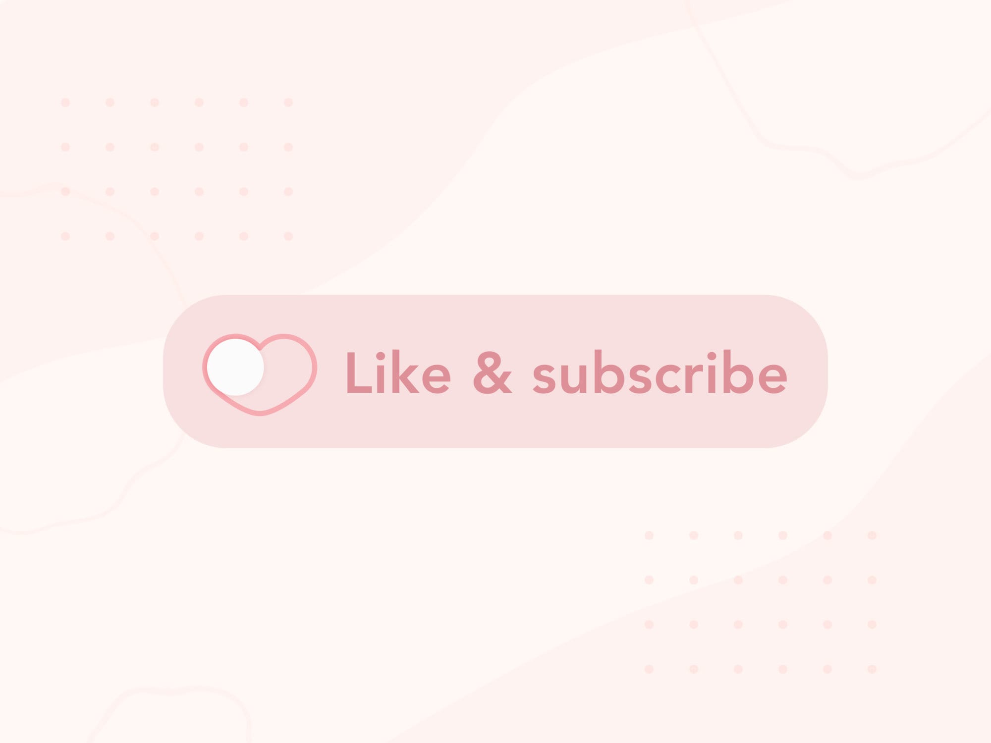 Cute Sweet Animated Social Media Button Overlay Lower-third for Youtube ...