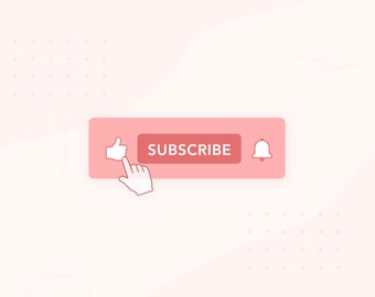 Animated Pink Youtube Subscribe Button Overlay for Intro - Etsy