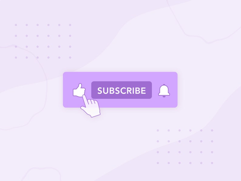 Cute Purple Animated Social Media Button Overlay Lower-third for ...