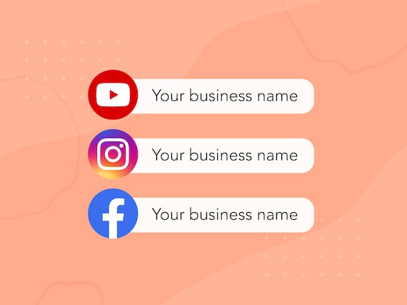 Custom Animated Social Media Button Overlay Lower-third for - Etsy