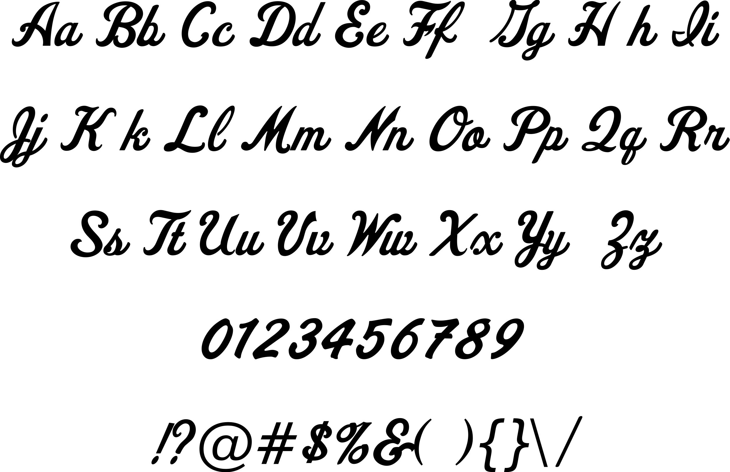 Bold Cursive Font Etsy