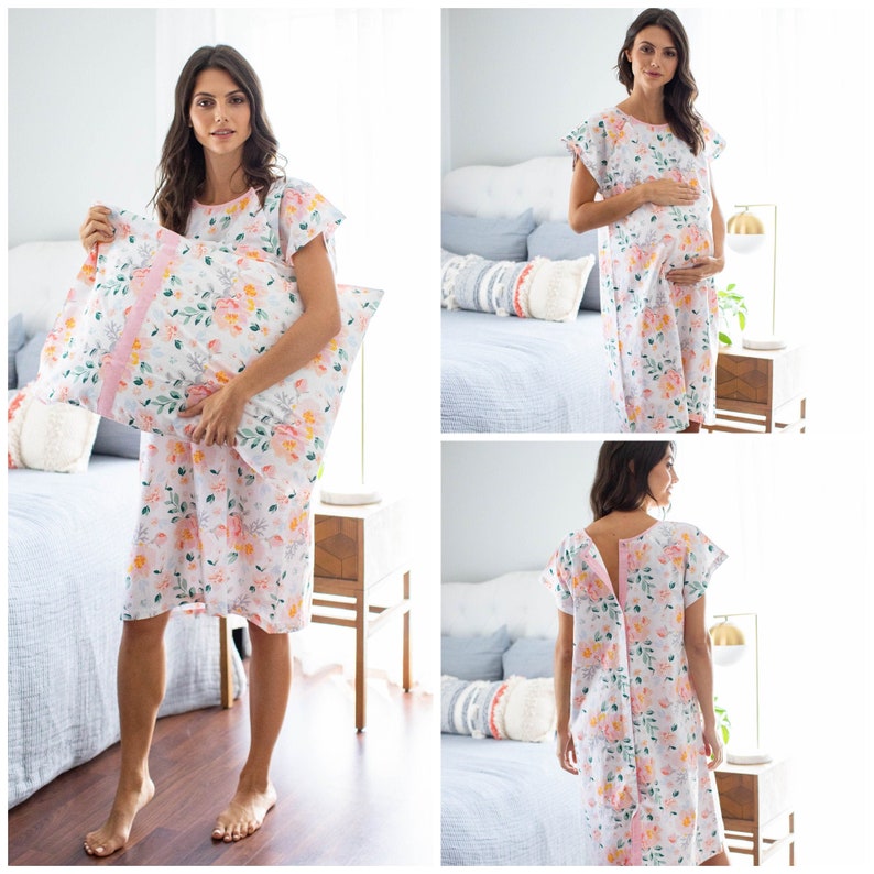 Maternity Labor Delivery Hospital Gown GOWNIE & Matching | Etsy